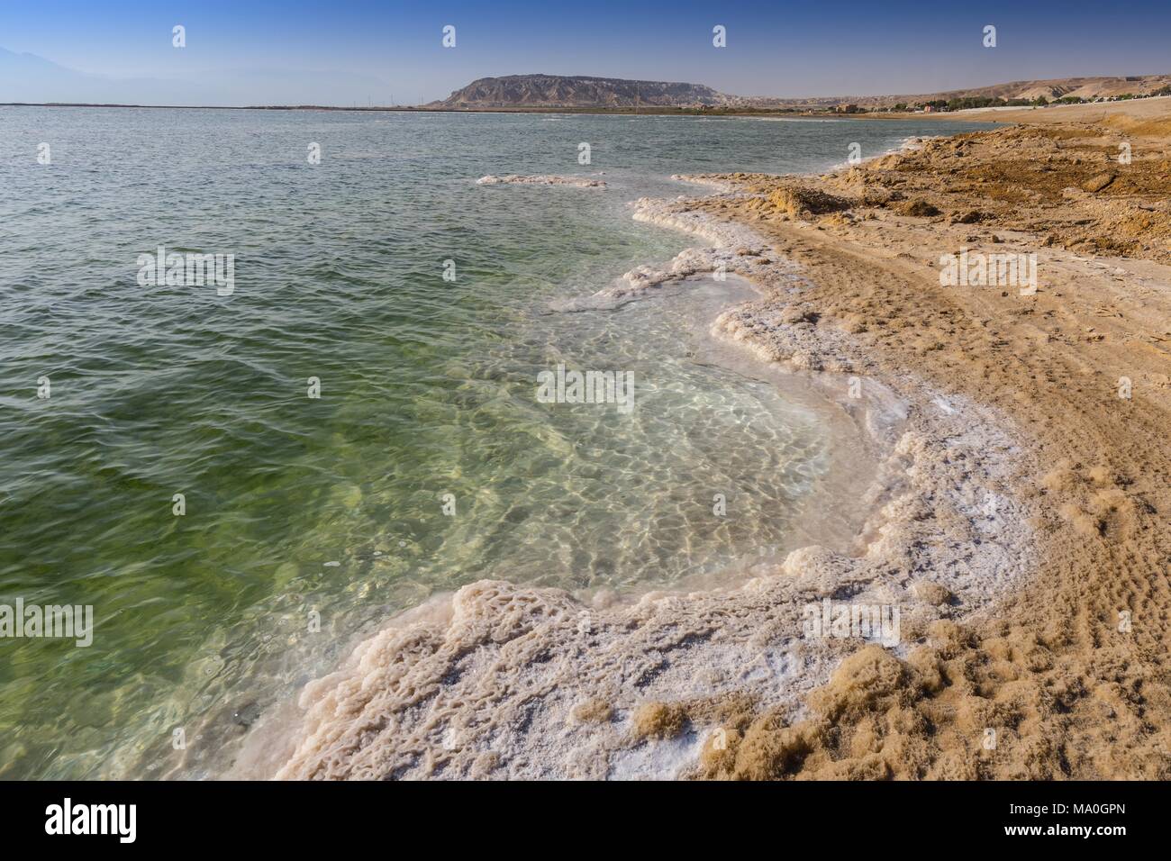 Salt formations in the Dead Sea of Israel near the town of Ein Bokek Stock Photo - Alamy