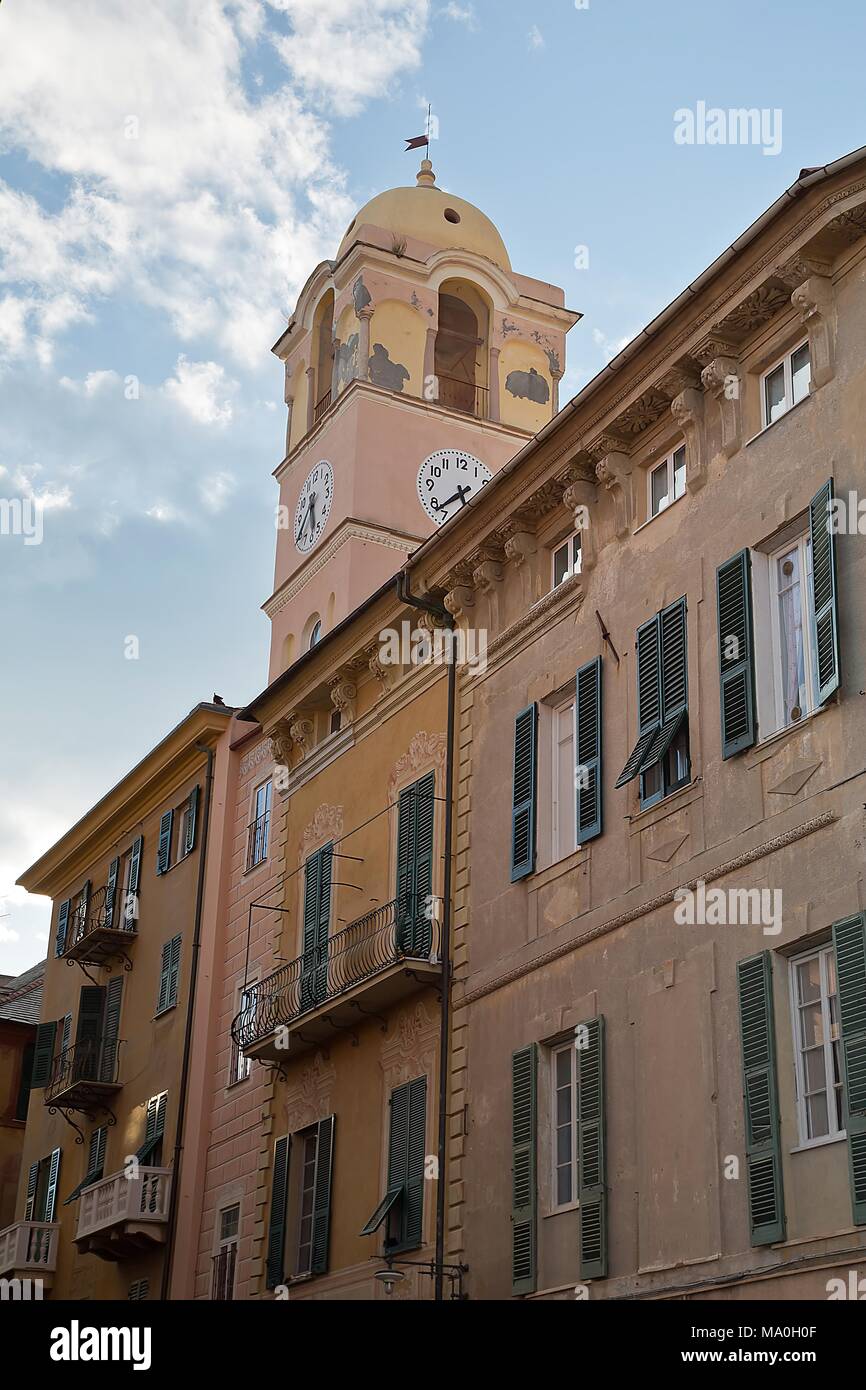 The town and the beach of Finale Ligure near Savona Stock Photo - Alamy