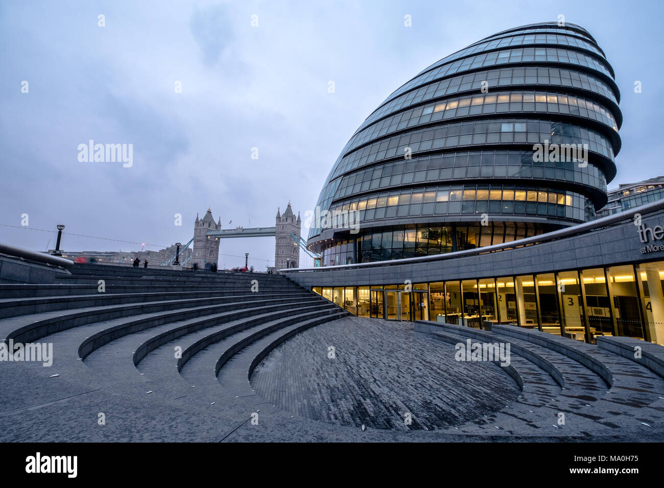 VIew of the amphitheatre at Scoop London and City Hall in the ...