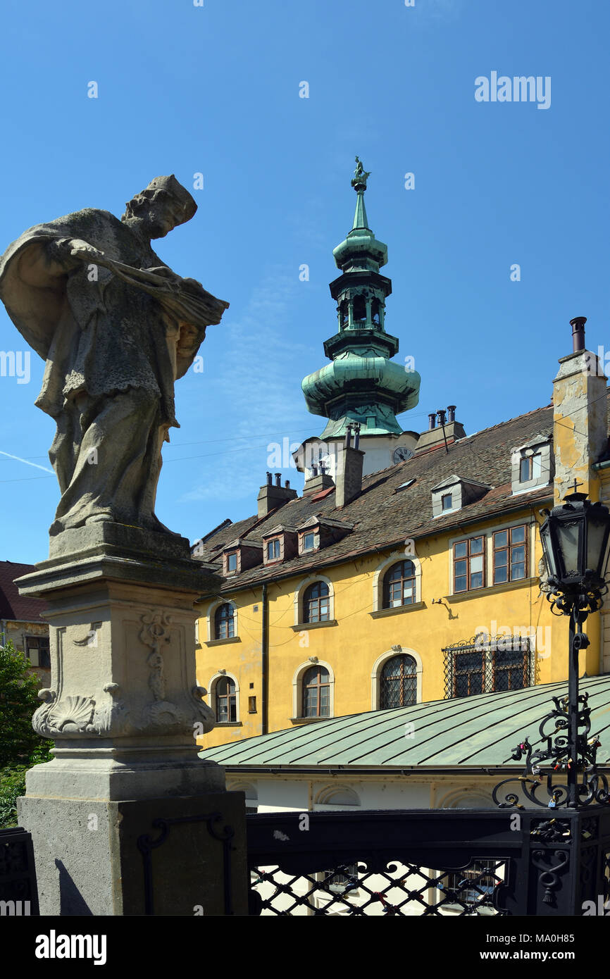 View of the Tower of Saint Michael's Gate in the Michalska street of ...