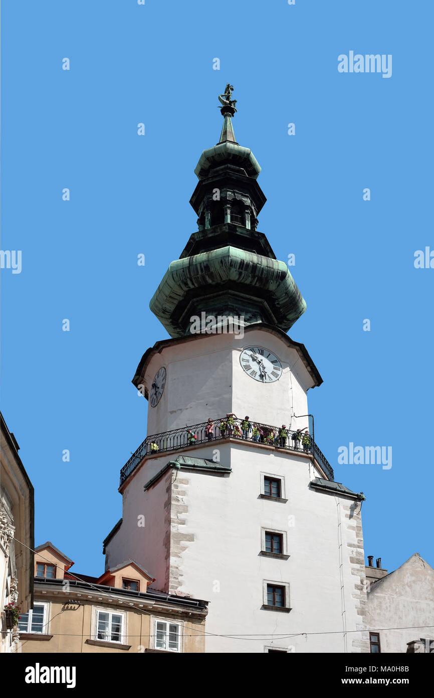 Tower of Saint Michael's Gate in the Michalska street of Bratislava ...