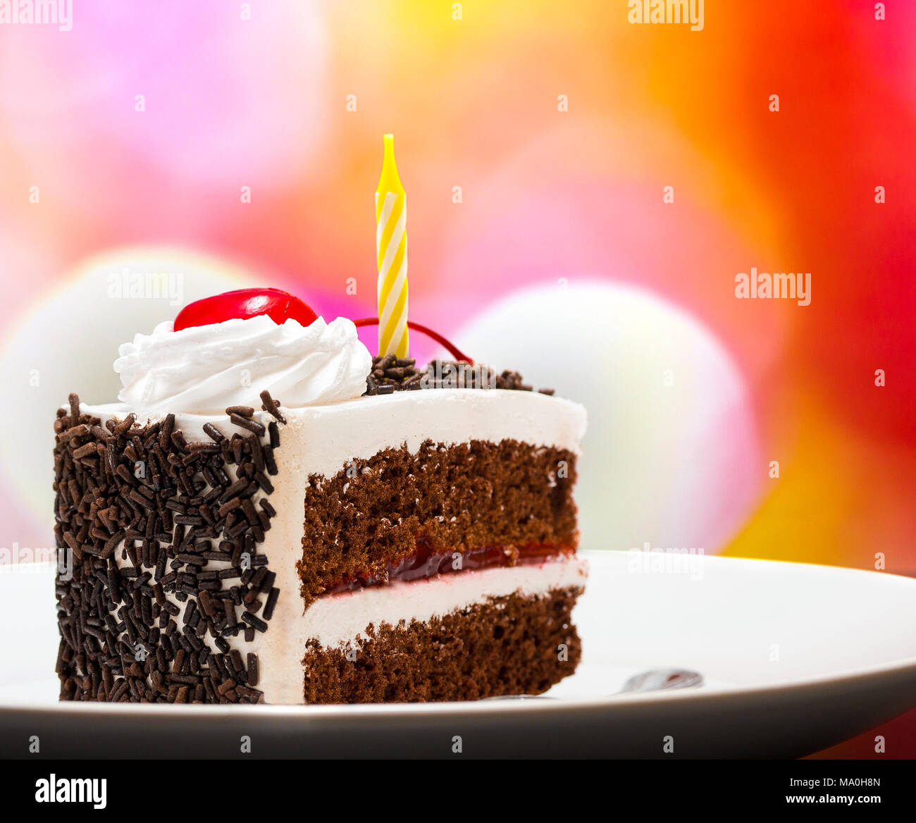 Black Forest Gateau Meaning Parties Yummy And Cherry Stock Photo - Alamy