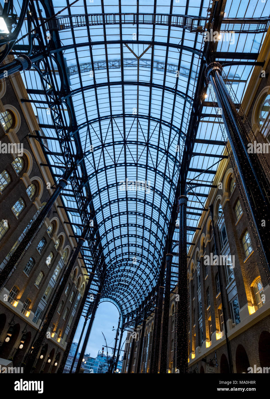 Glass ceiling at Hay's Galleria, mixed use building south of the River ...