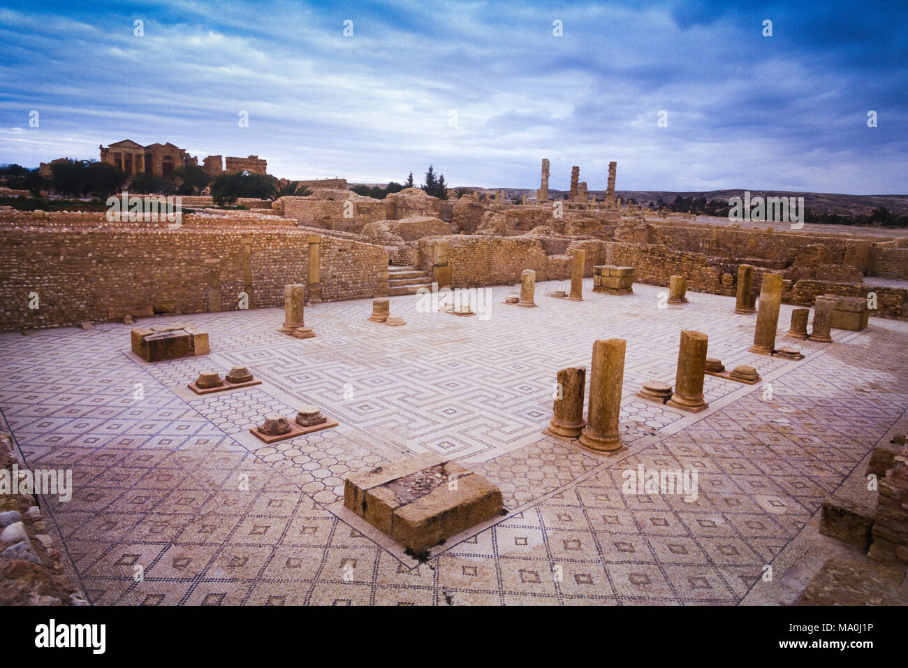 Sbeitla, Tunisia - Roman ruins into the archeological site of Sbeitla ...