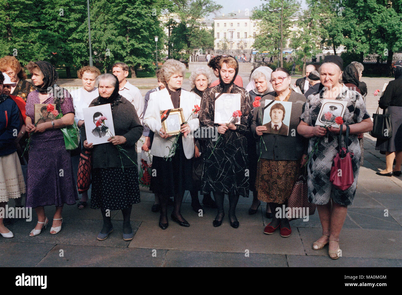 Moscow, Russia - July 10, 1992: Remembrance day of dead russian ...