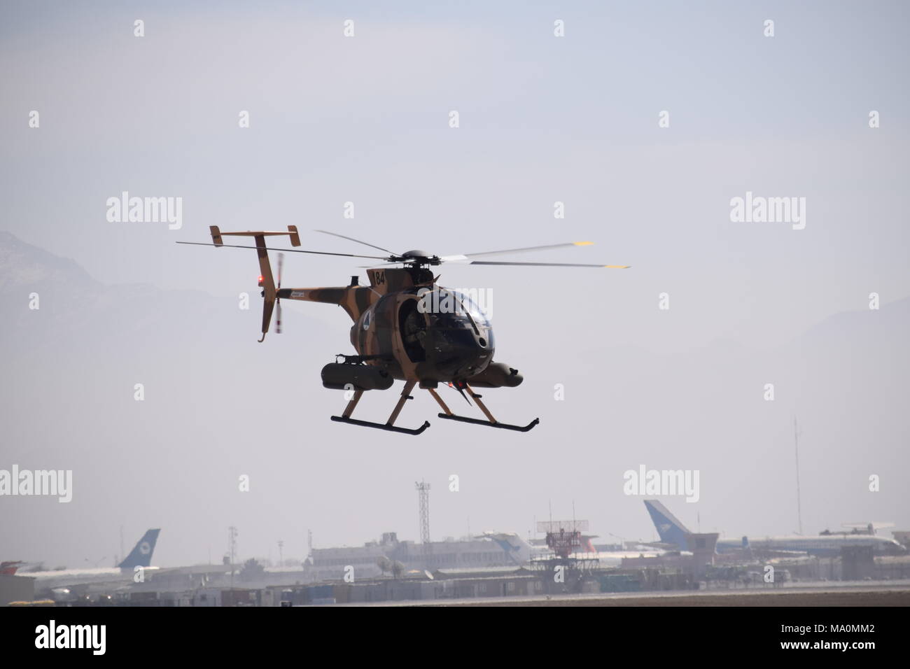 A MD 530F Cayuse Warrior light attack helicopter of the Afghan Air ...