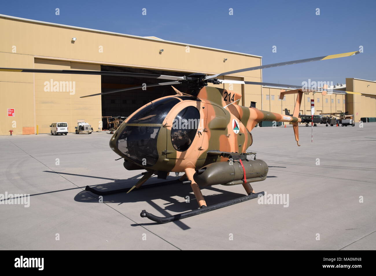 A MD 530F Cayuse Warrior light attack helicopter of the Afghan Air ...