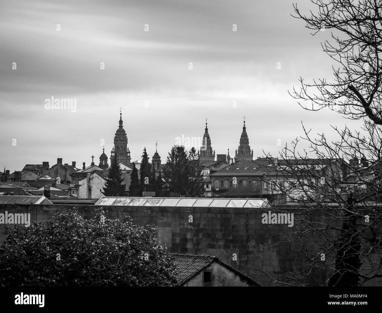 Architecture building in santiago Black and White Stock Photos & Images ...