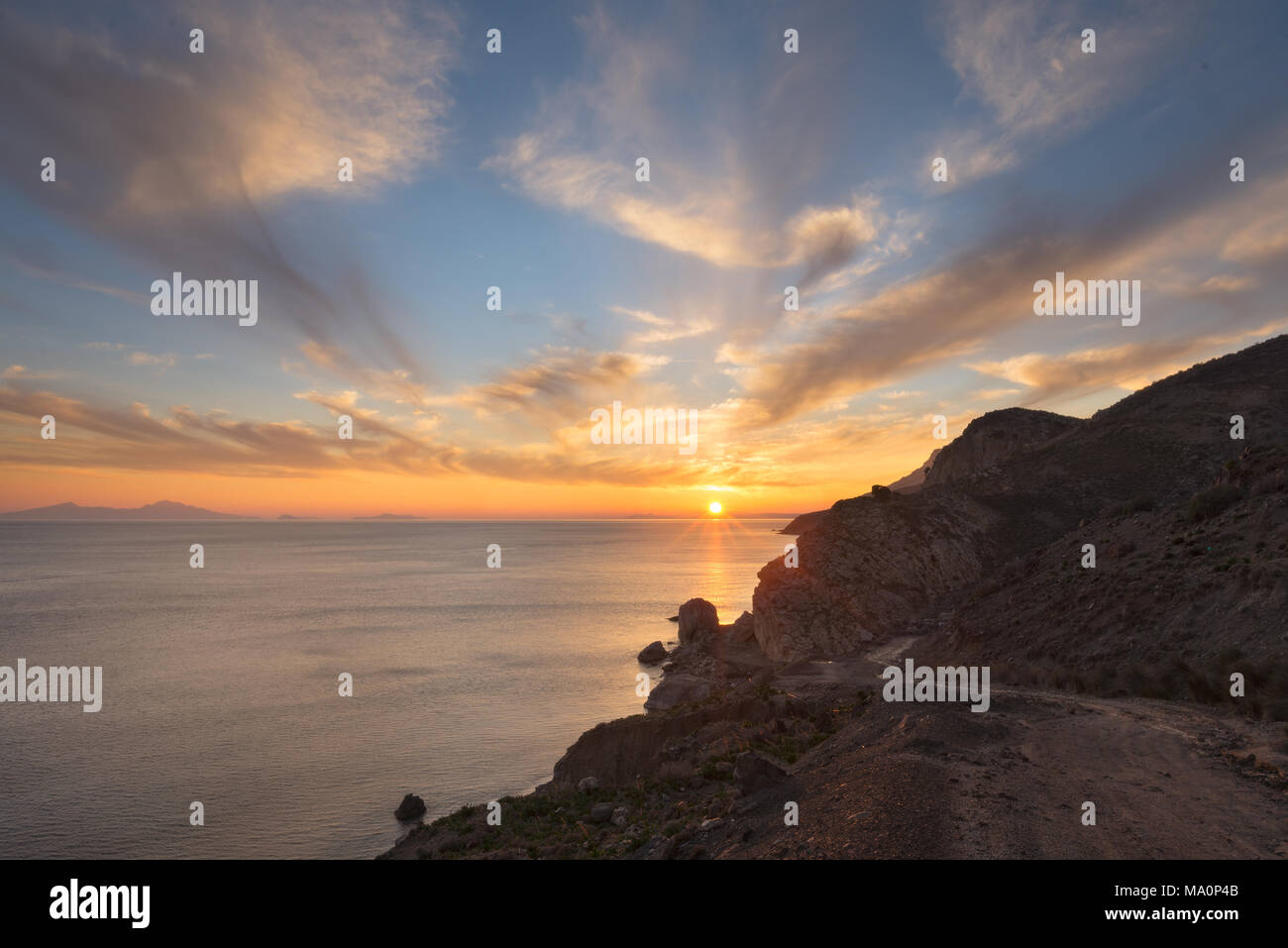 Sunset in therma - Kos Stock Photo - Alamy