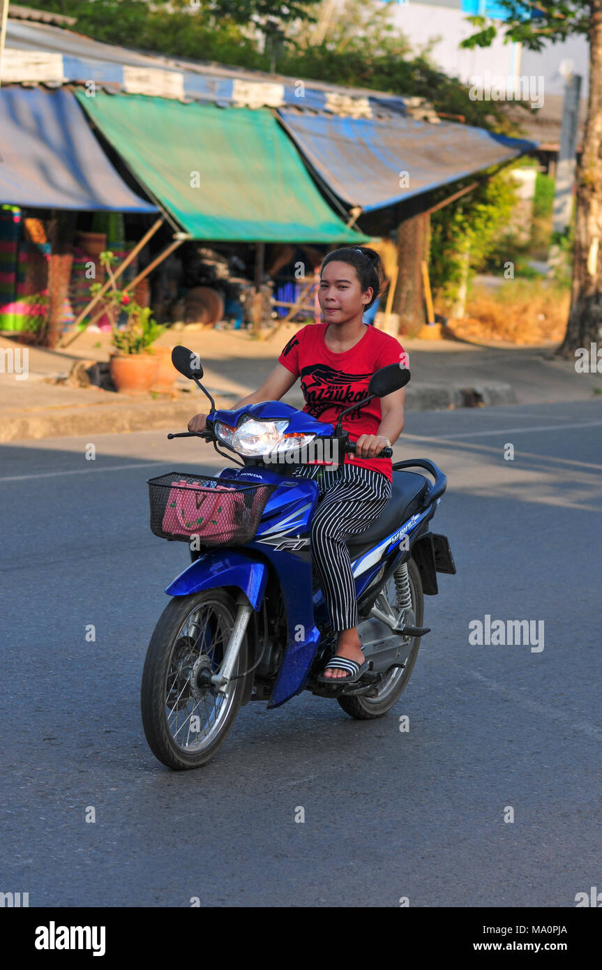 Bangkok moped riders hi-res stock photography and images - Alamy