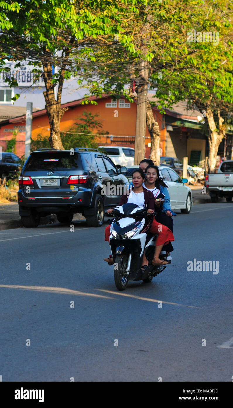 Bangkok moped riders hi-res stock photography and images - Alamy