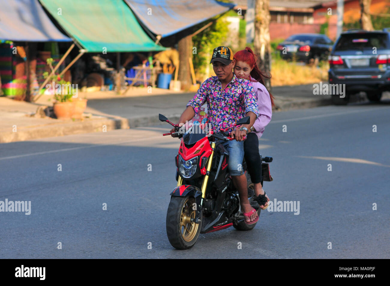 Bangkok moped riders hi-res stock photography and images - Alamy