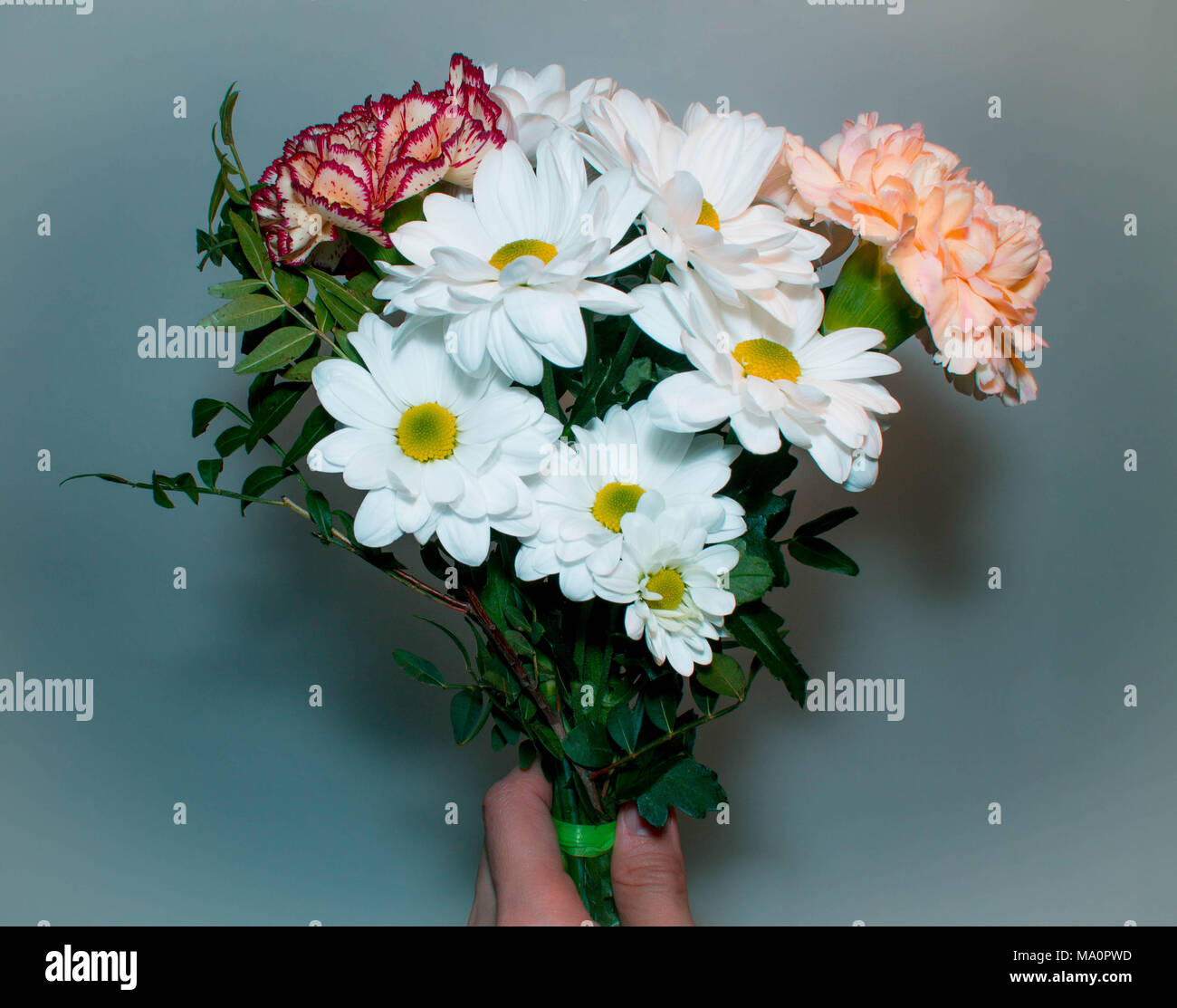 White and green bouquet hi-res stock photography and images - Alamy