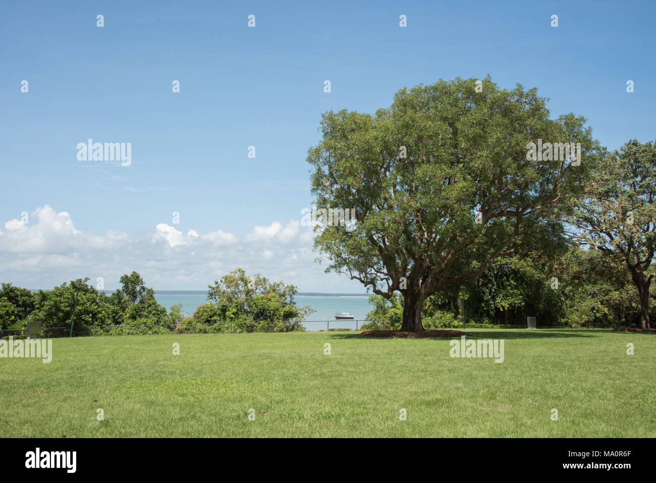 Darwin,Northern Territory,Australia-February 19,2018: Boat anchored in ...