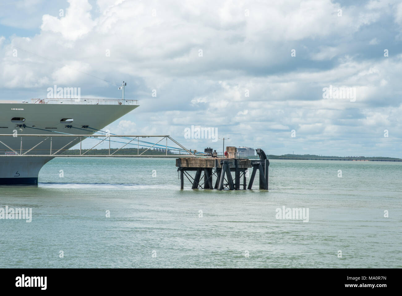 Darwin,Northern Territory,Australia-February 21,2018: Bow of cruise ...