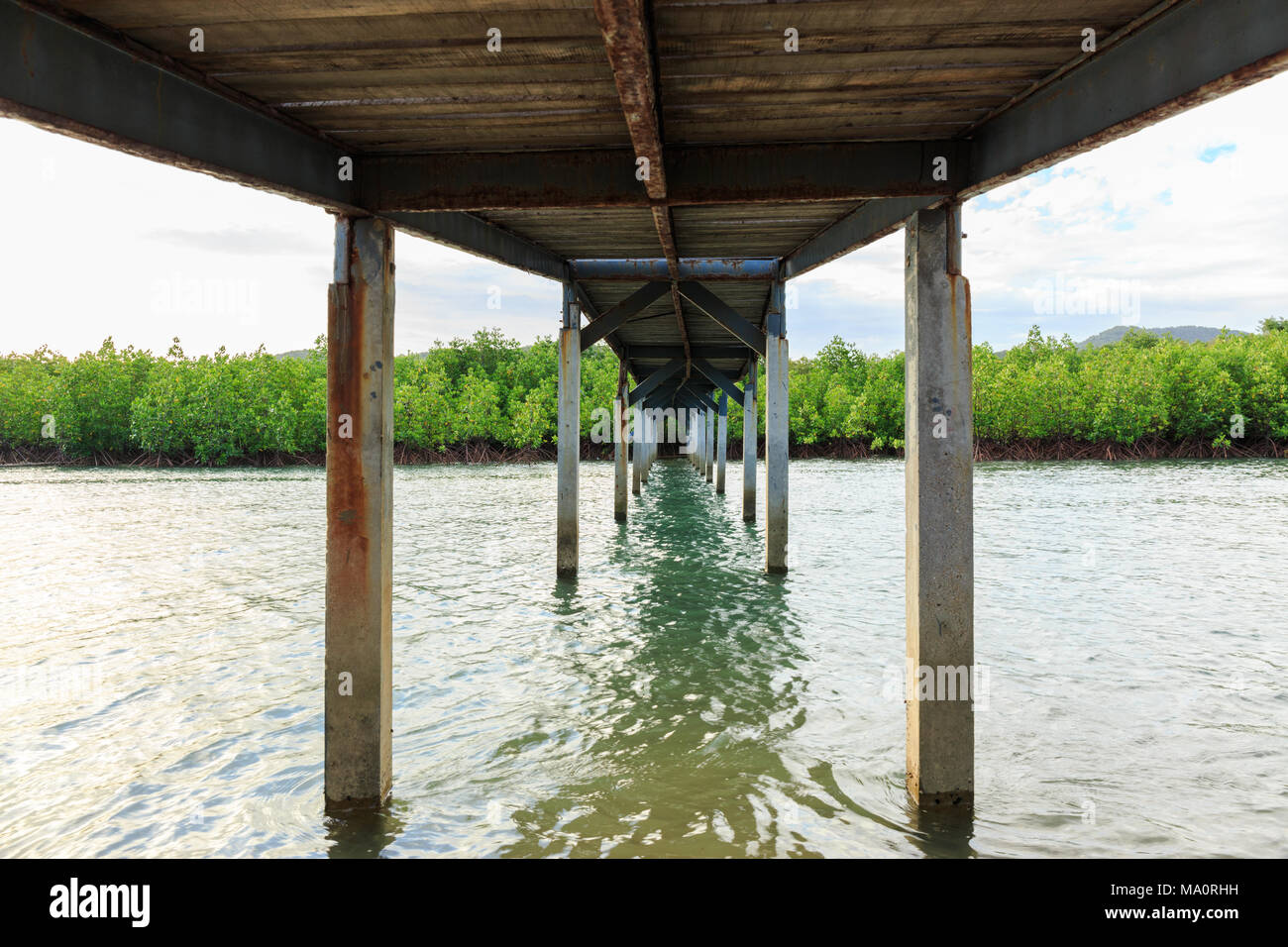 View Under the Bridge in nature background Stock Photo - Alamy