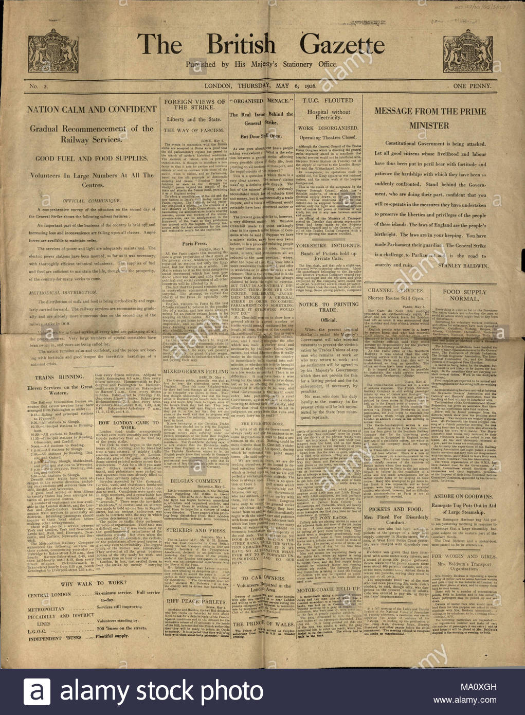 General Strike 1926 Stock Photos & General Strike 1926 Stock Images - Alamy