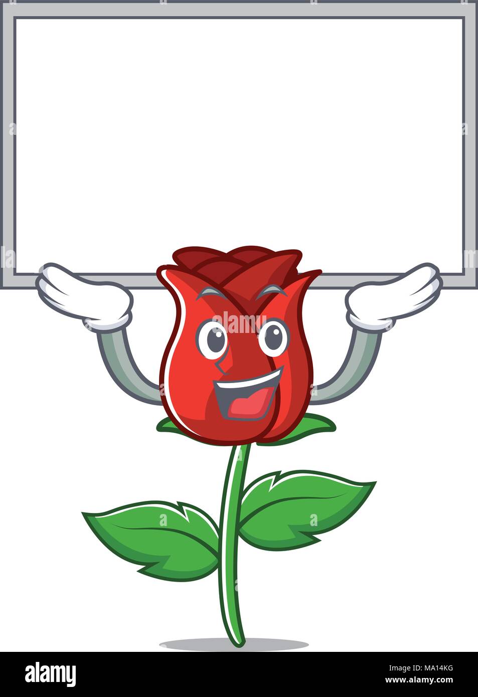 Up board red rose character cartoon Stock Vector Image & Art - Alamy