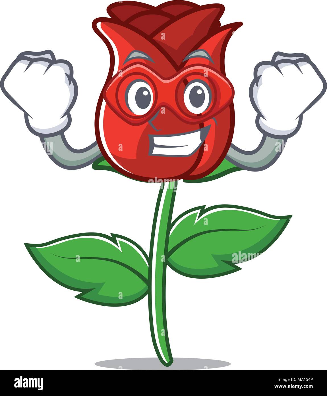 Super hero red rose character cartoon Stock Vector Image & Art - Alamy