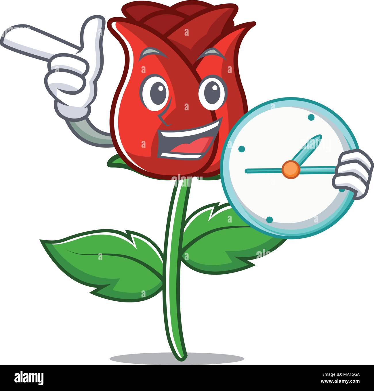 Hand drawn cartoon clock face hi-res stock photography and images - Alamy