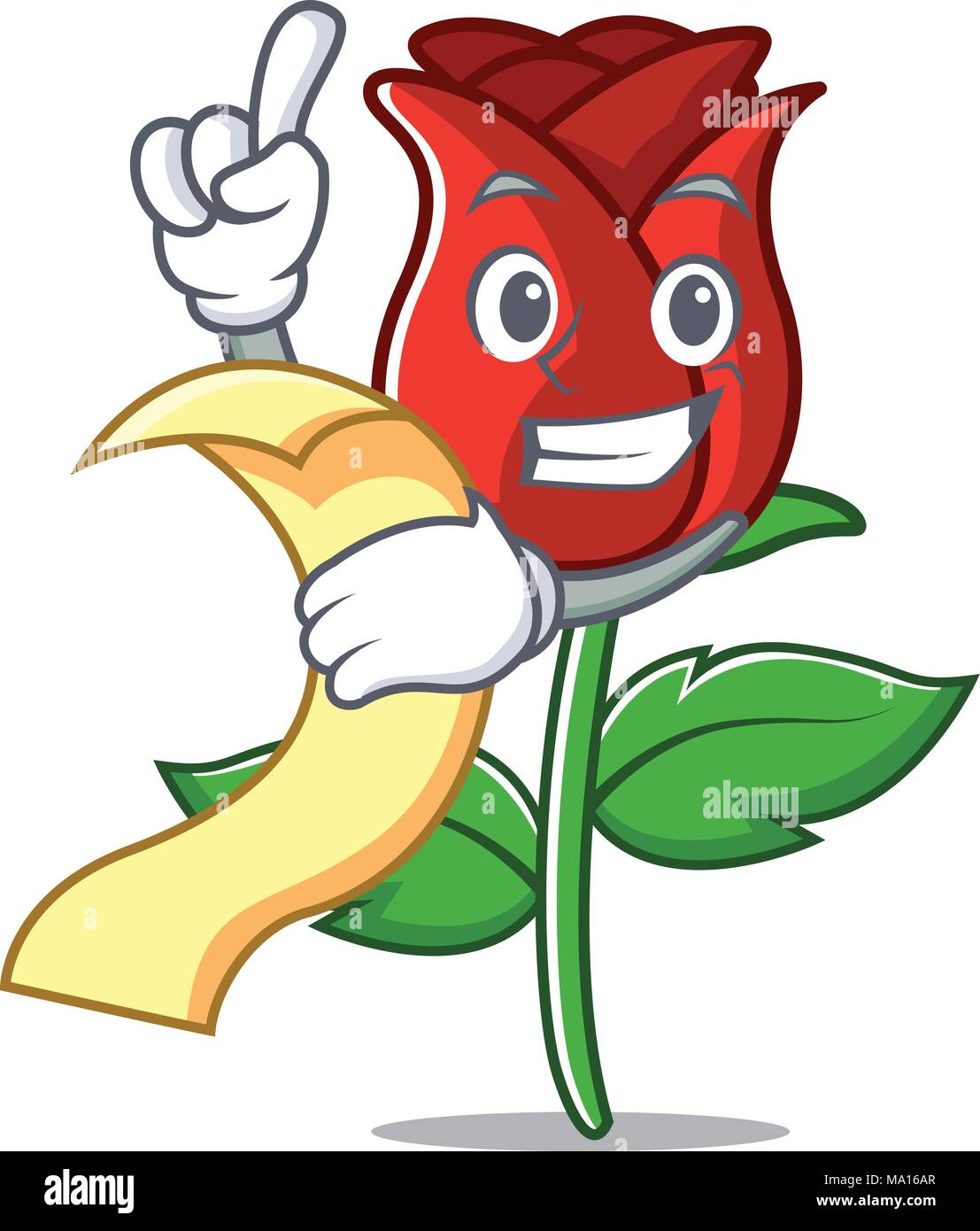 With menu red rose mascot cartoon Stock Vector Image & Art - Alamy