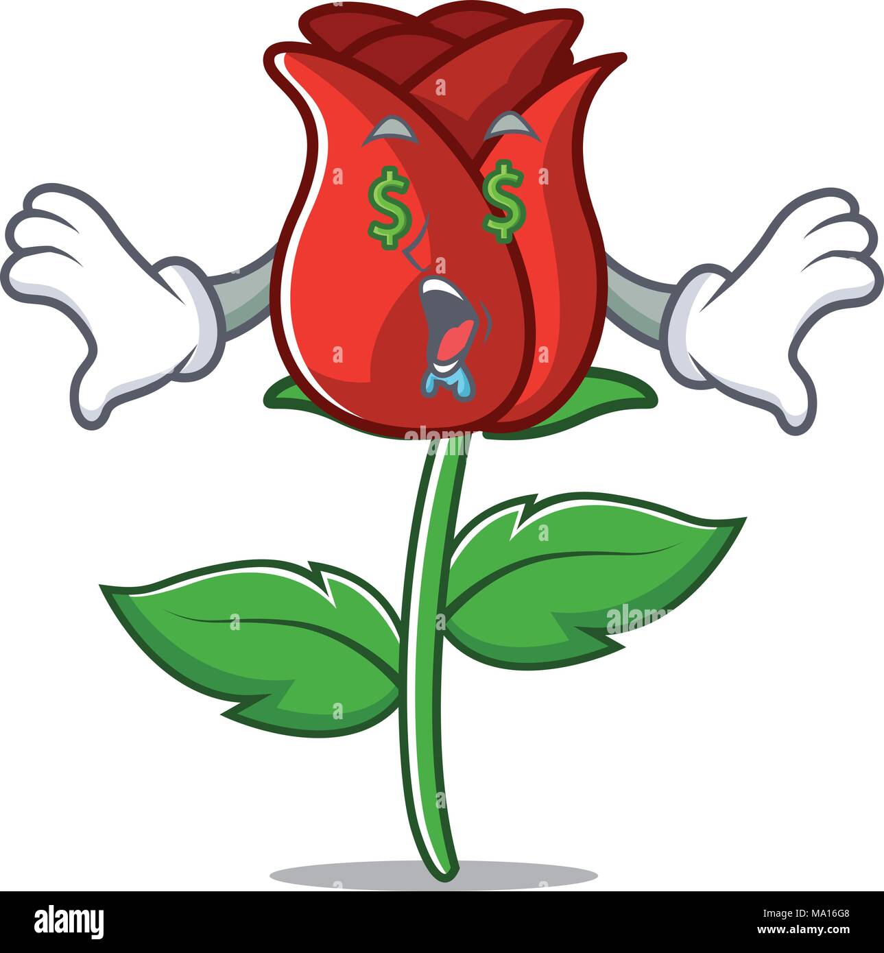 Money eye red rose mascot cartoon Stock Vector Image & Art - Alamy