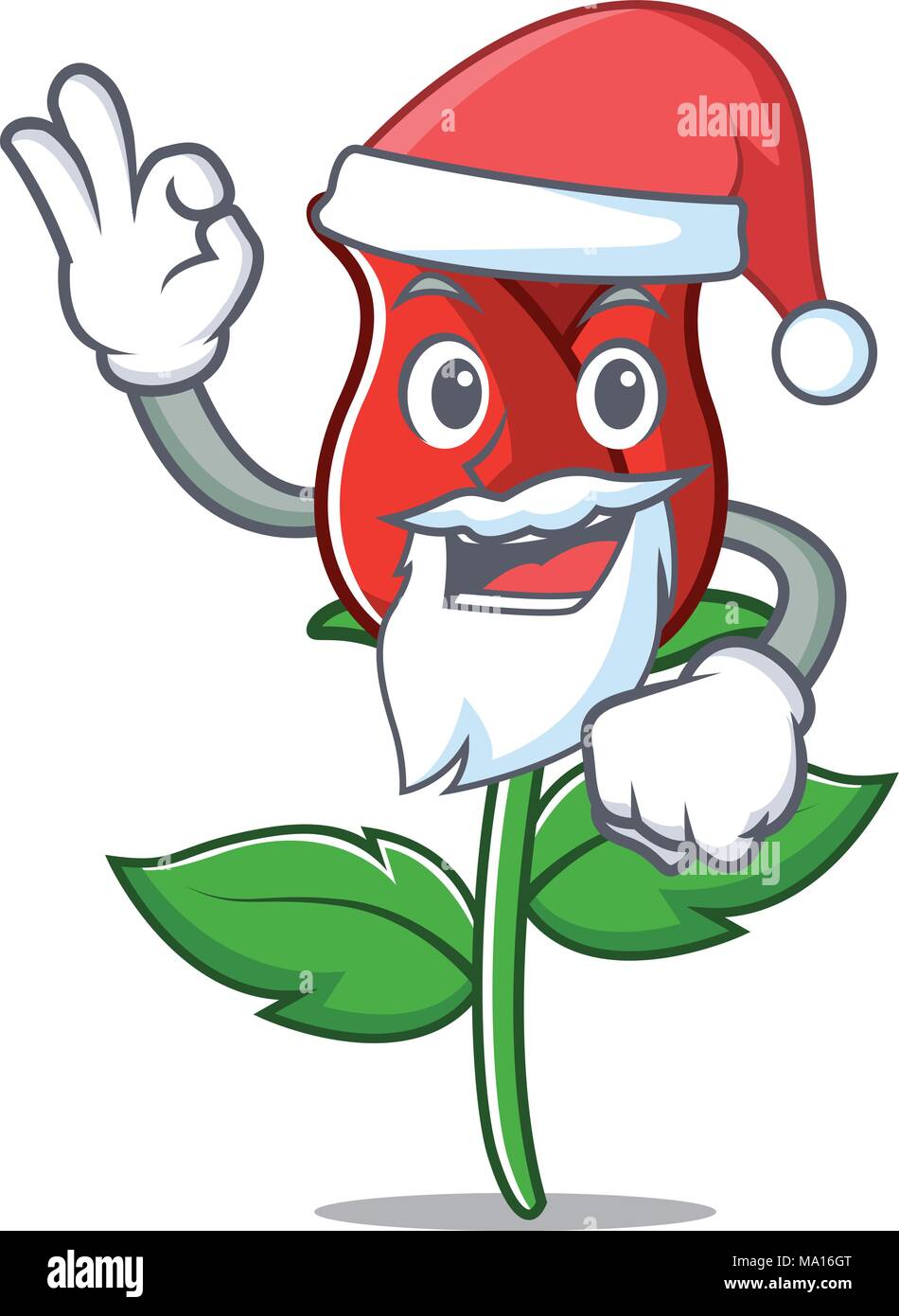 Santa red rose mascot cartoon Stock Vector Image & Art - Alamy