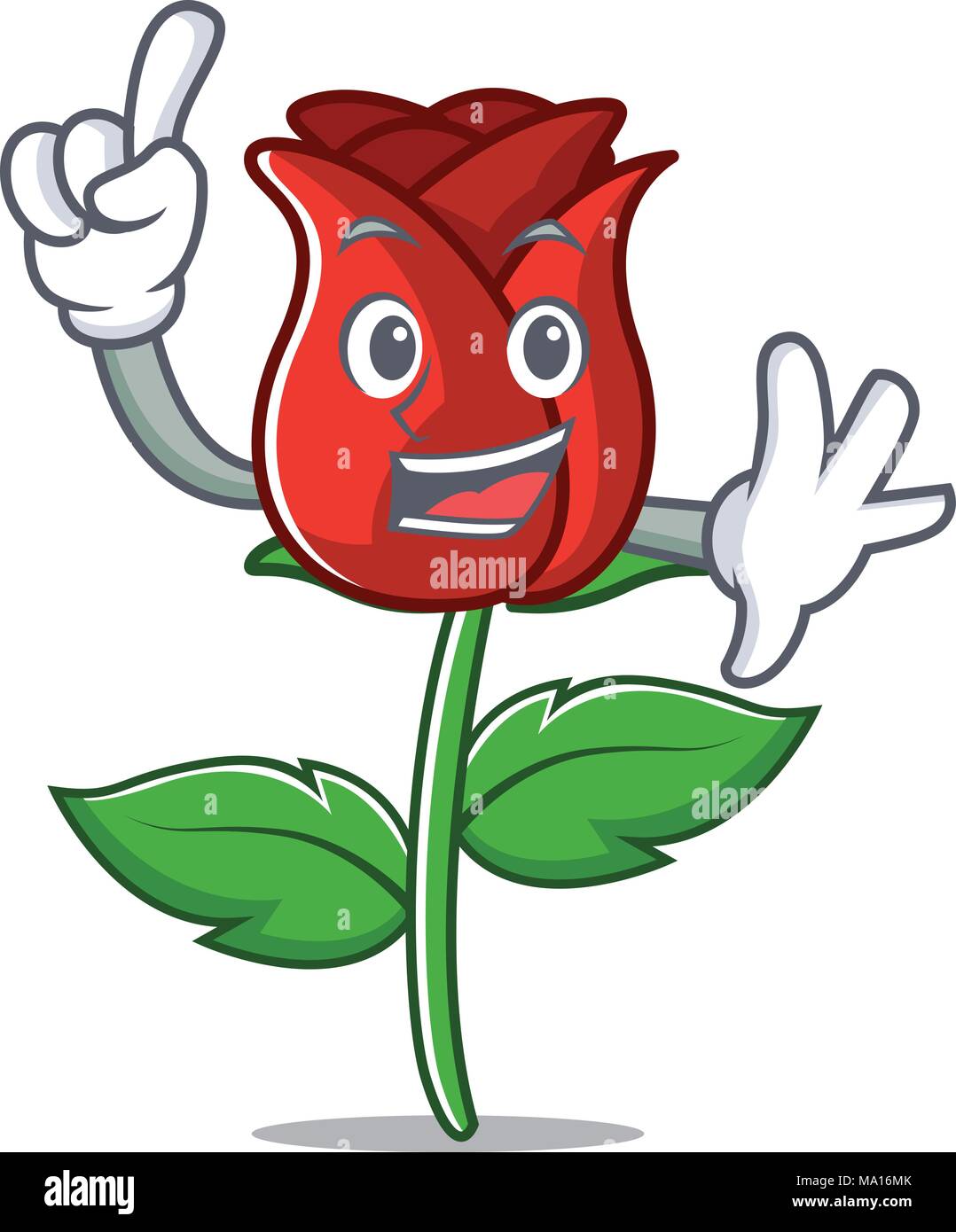 Finger red rose mascot cartoon Stock Vector Image & Art - Alamy