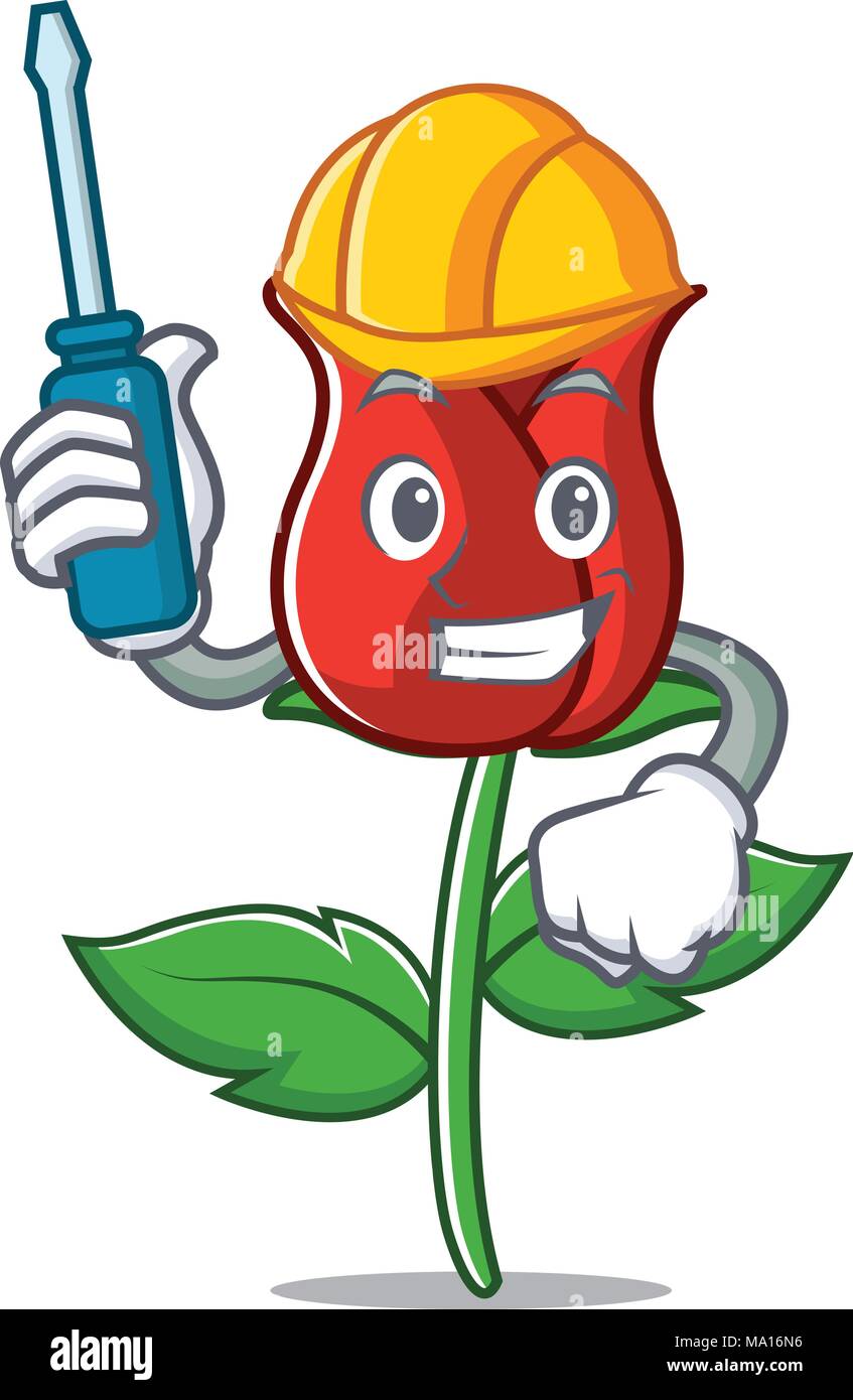 Automotive red rose mascot cartoon Stock Vector Image & Art - Alamy