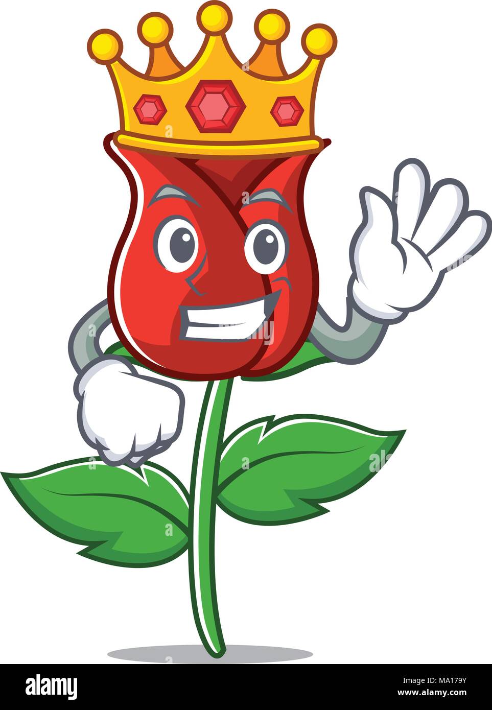 King red rose mascot cartoon Stock Vector Image & Art - Alamy