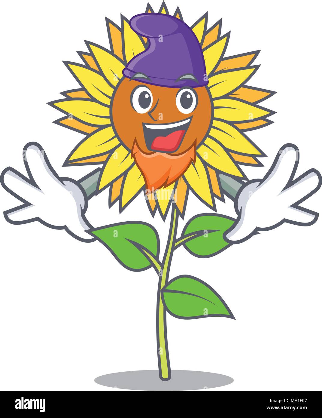 Small bloom sunflower Stock Vector Images - Alamy