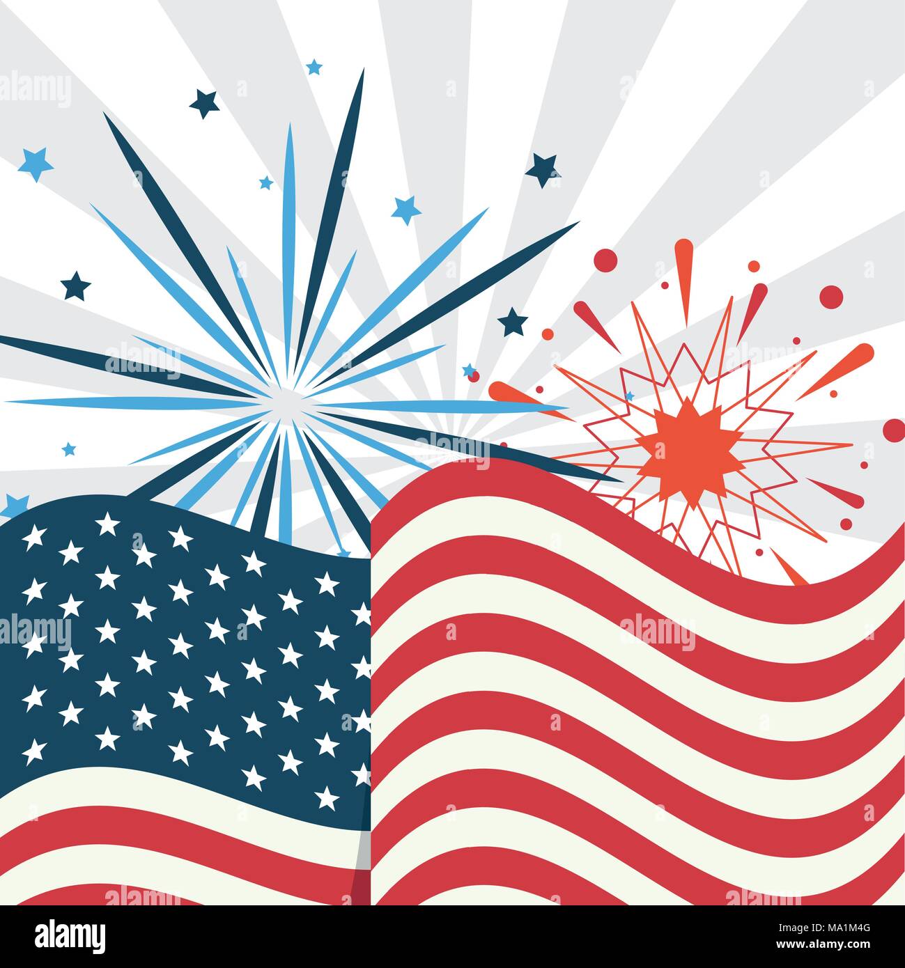 USA independence day card Stock Vector Image & Art - Alamy