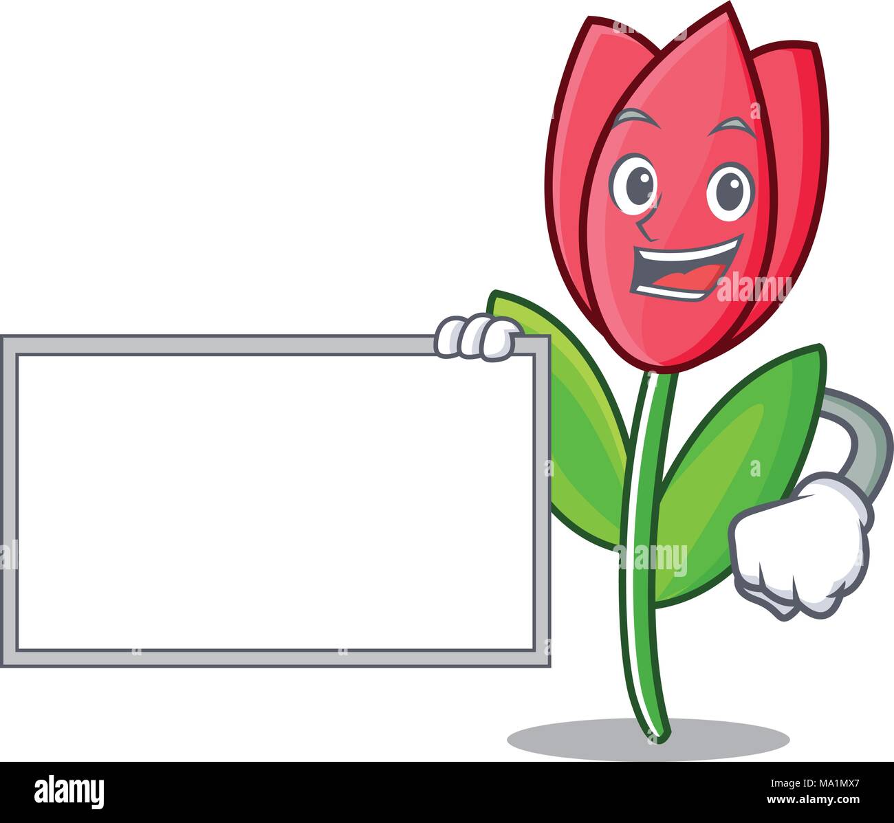With board tulip character cartoon style Stock Vector Image & Art - Alamy
