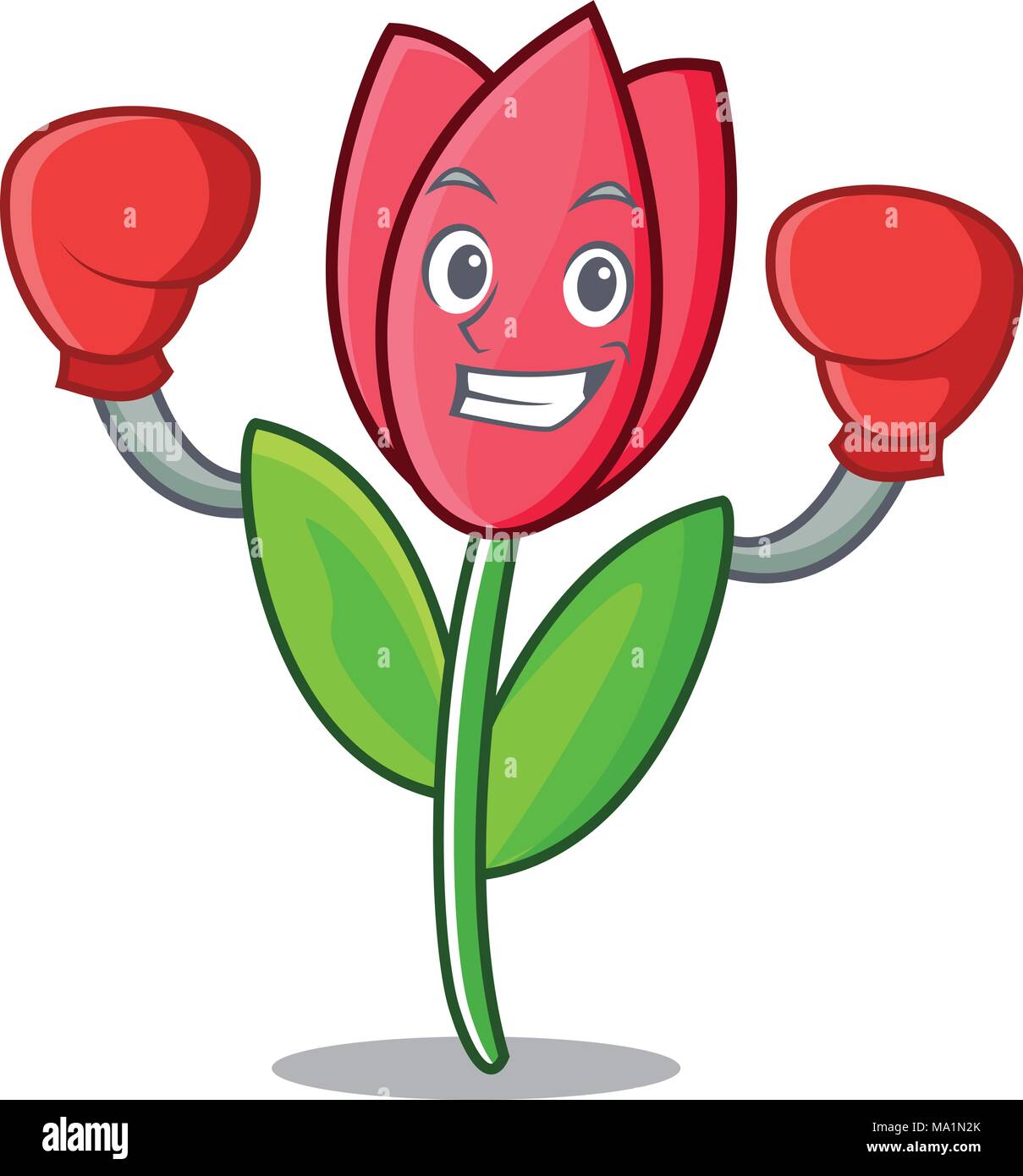 Boxing tulip character cartoon style Stock Vector Image & Art - Alamy