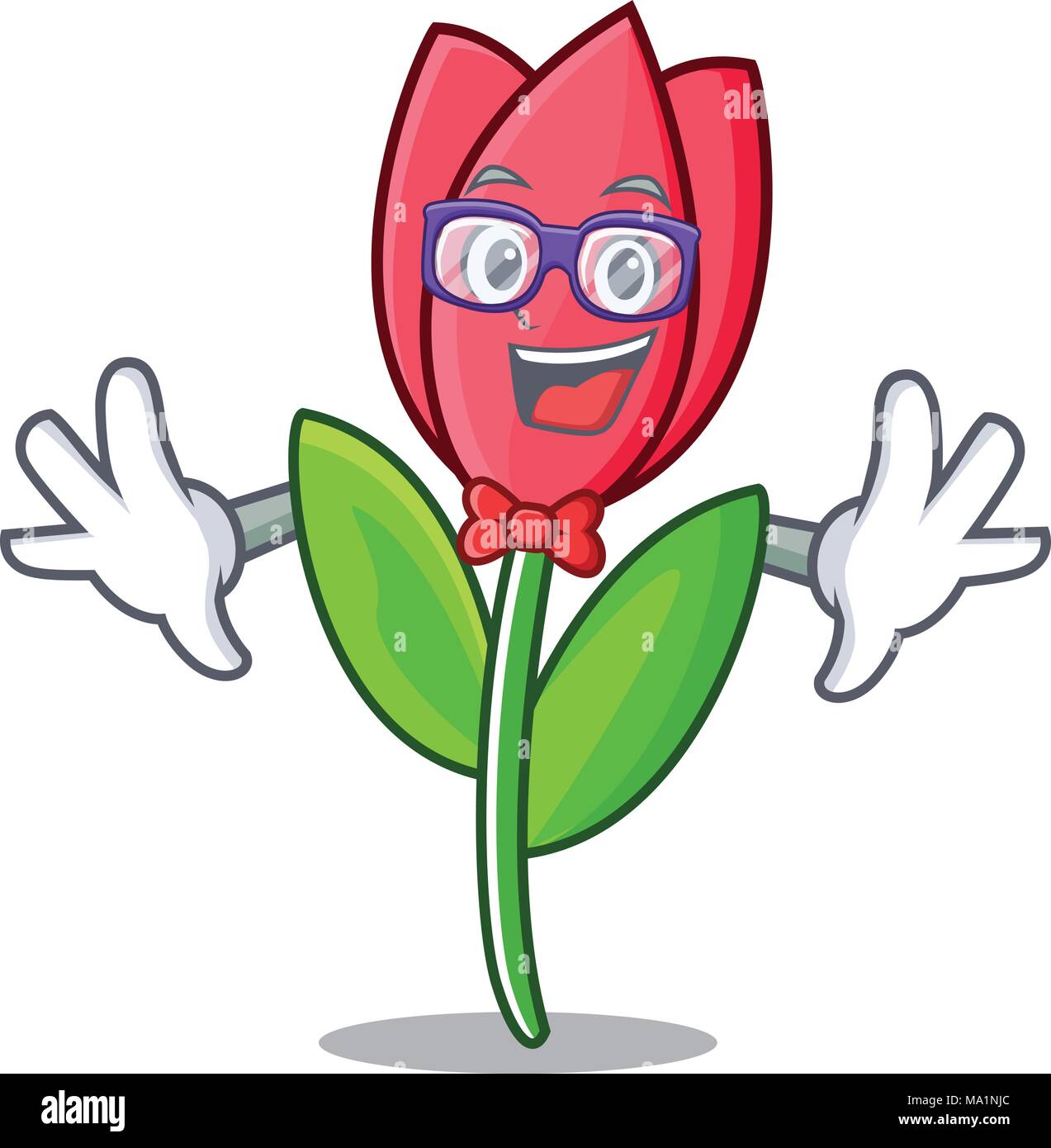 Geek tulip character cartoon style Stock Vector Image & Art - Alamy