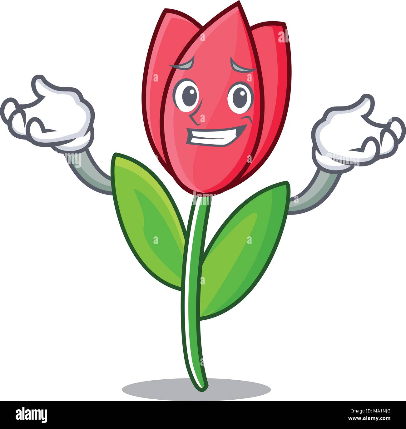 Grinning tulip character cartoon style Stock Vector Image & Art - Alamy