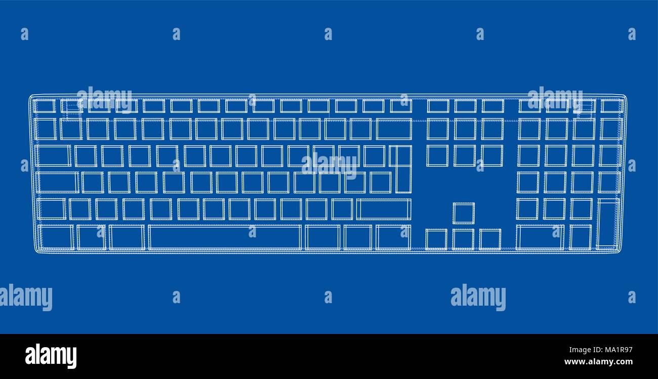 Computer Keyboard Outline Stock Vector Image And Art Alamy 1298