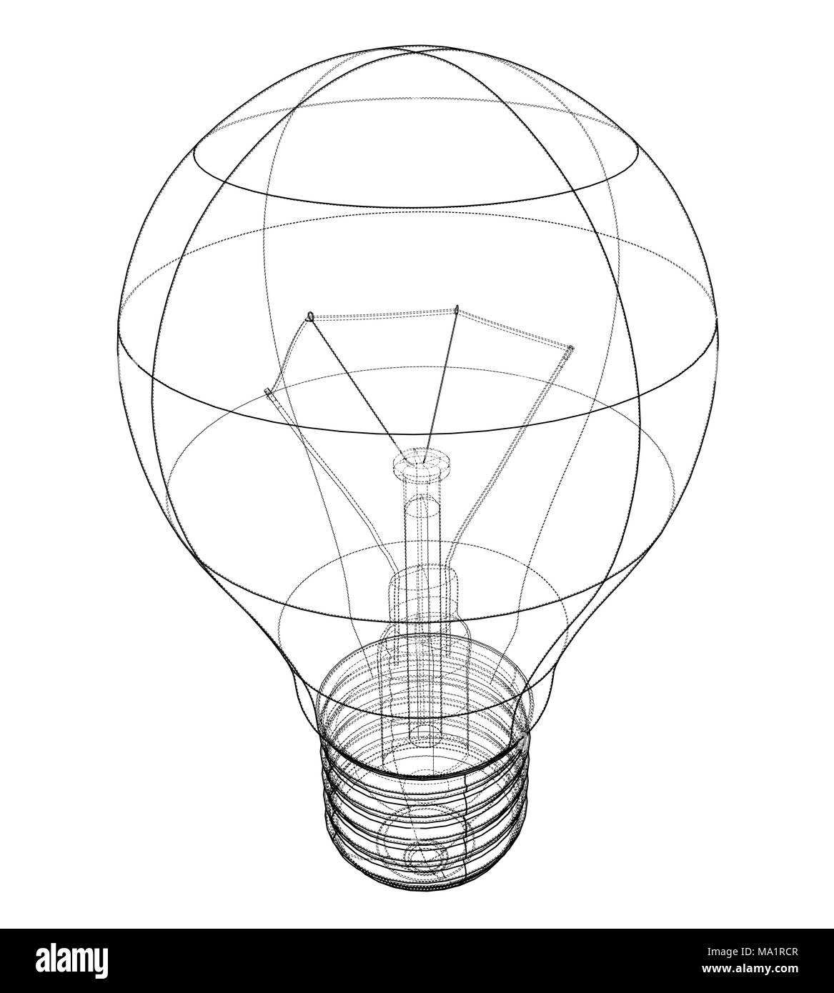 Outline light bulb. Vector Stock Vector Image & Art - Alamy