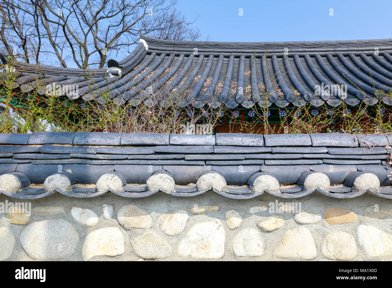 The traditional Korean architecture, Hanok in South Korea Stock Photo ...