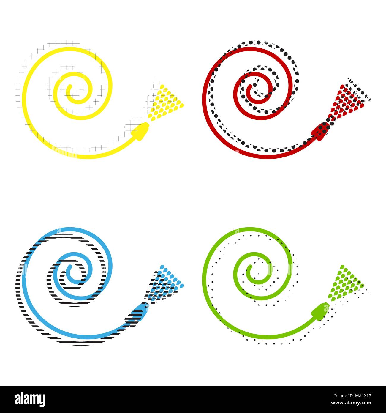 Blue hose reel Stock Vector Images - Alamy