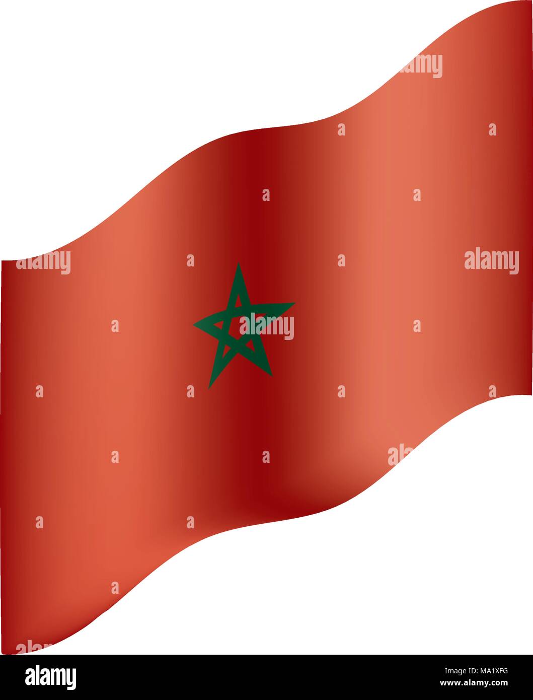 Wavy moroccan flag Stock Vector Images - Alamy