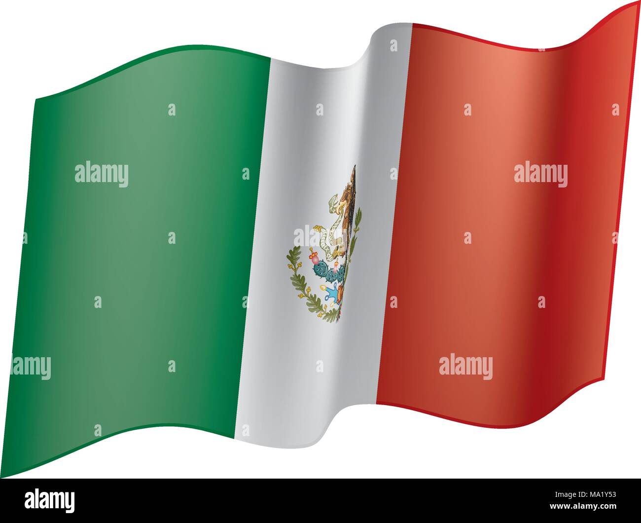 Mexican flag, vector illustration Stock Vector Image & Art - Alamy