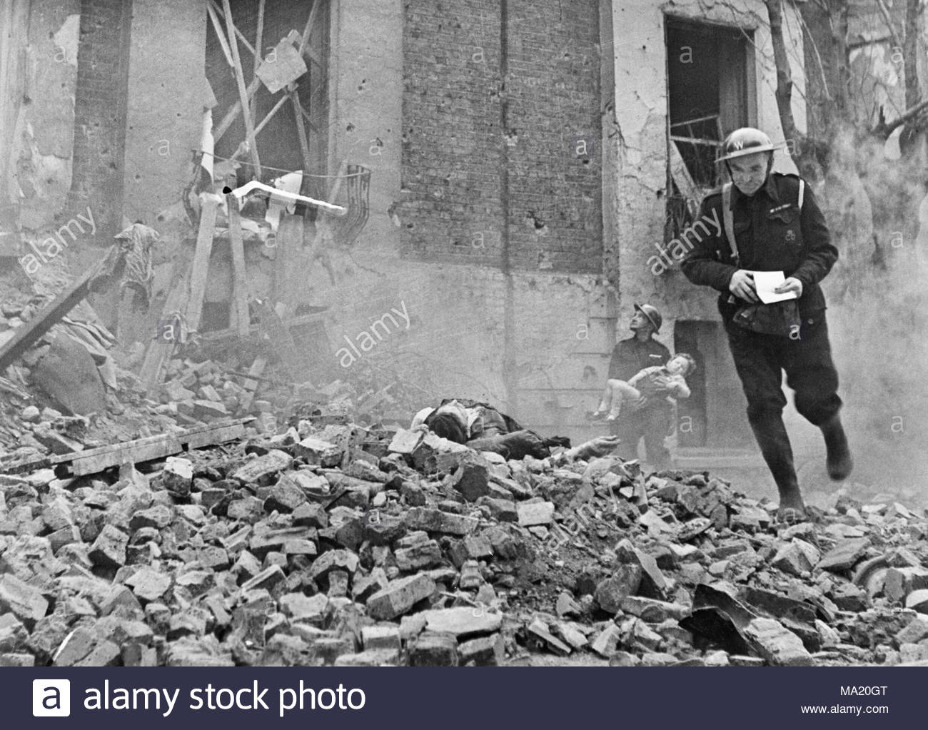 Air Raid Warden Black and White Stock Photos & Images - Alamy