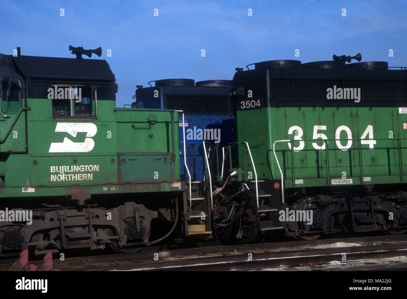 Burlington northern diesel locomotive hi-res stock photography and images - Alamy