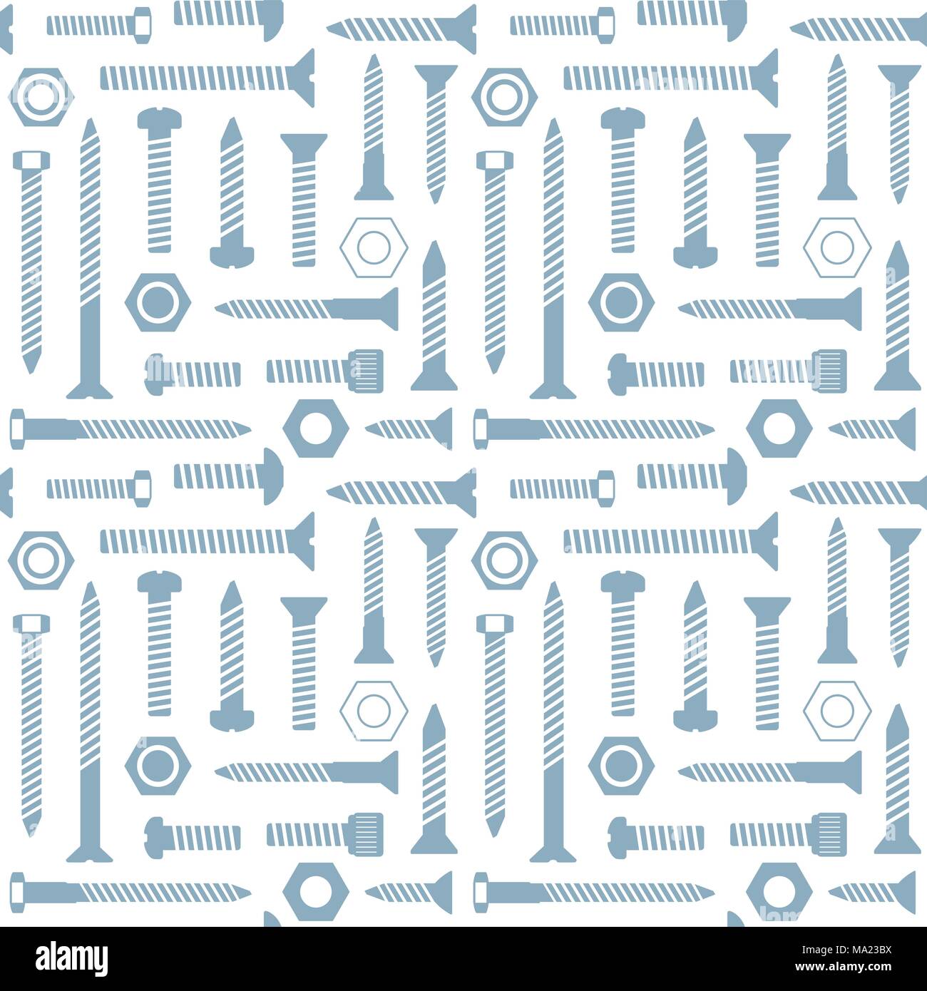 Vector seamless pattern background with screws and nuts Stock Vector ...