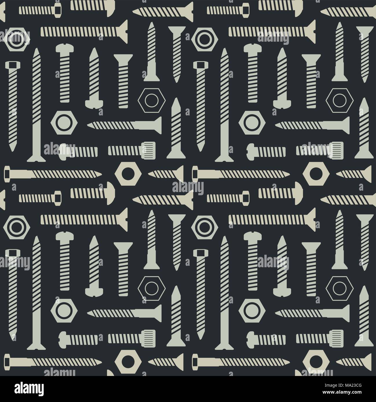 Vector seamless pattern background with screws and nuts Stock Vector ...