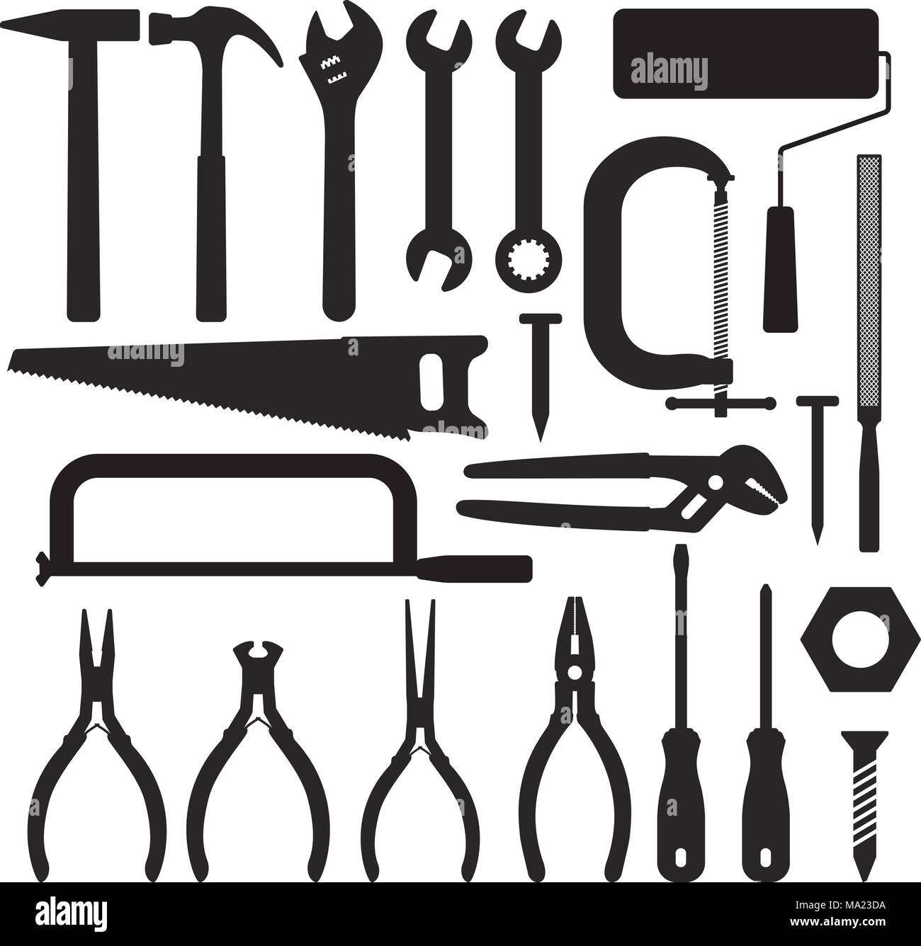 Various hand tools icons Stock Vector Image & Art - Alamy