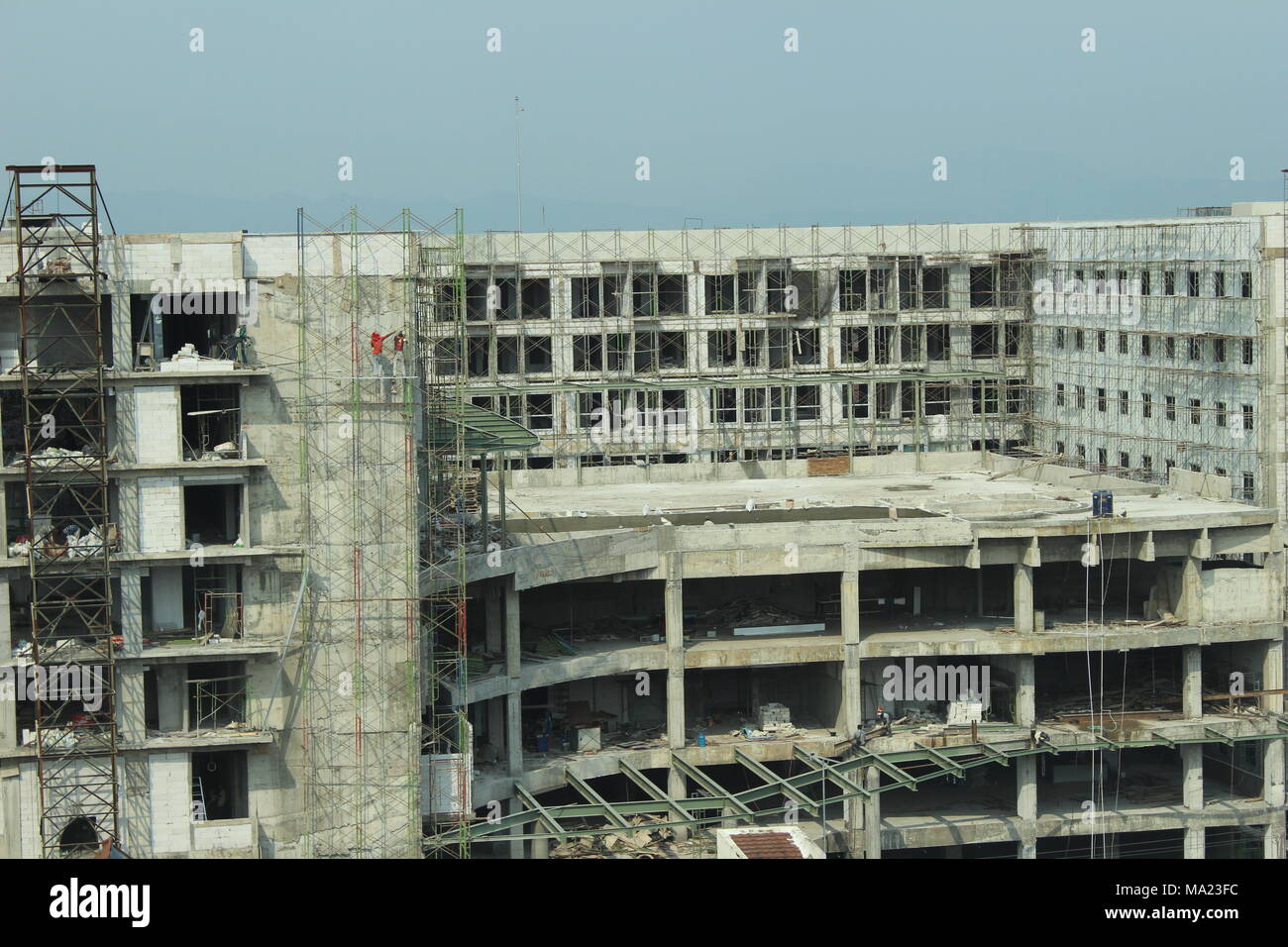 unfinished building construction structure, which is planned to be used ...