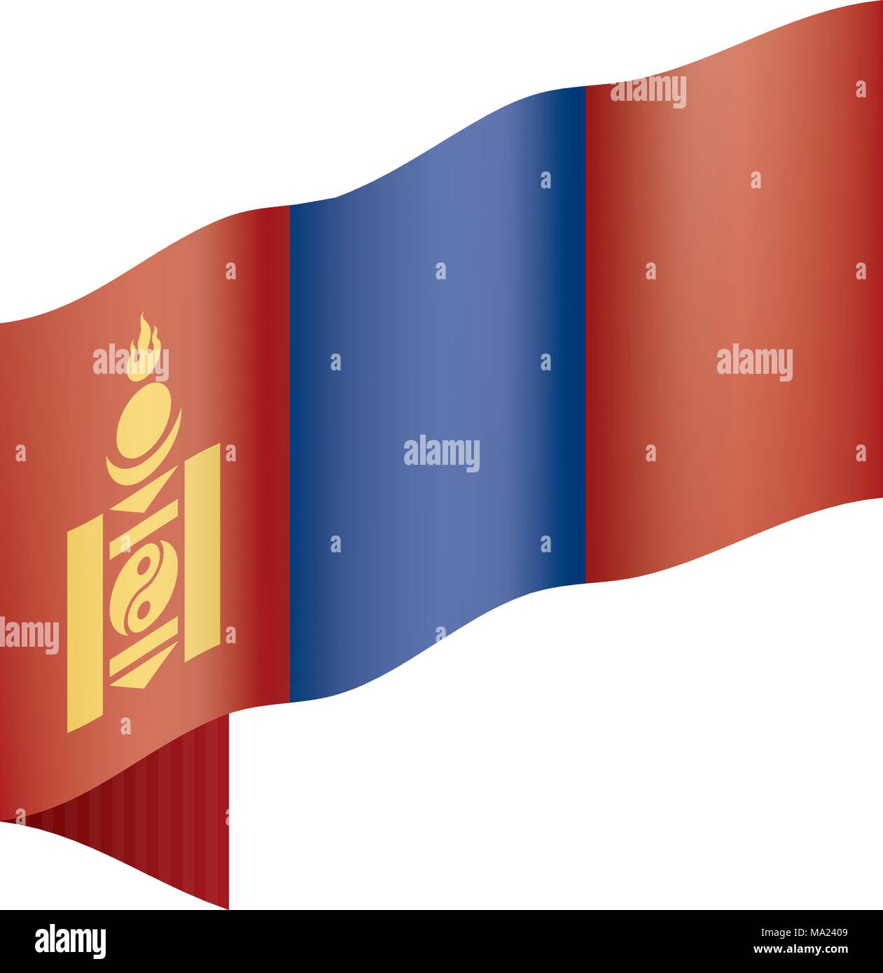 Mongolia flag, vector illustration Stock Vector Image & Art - Alamy