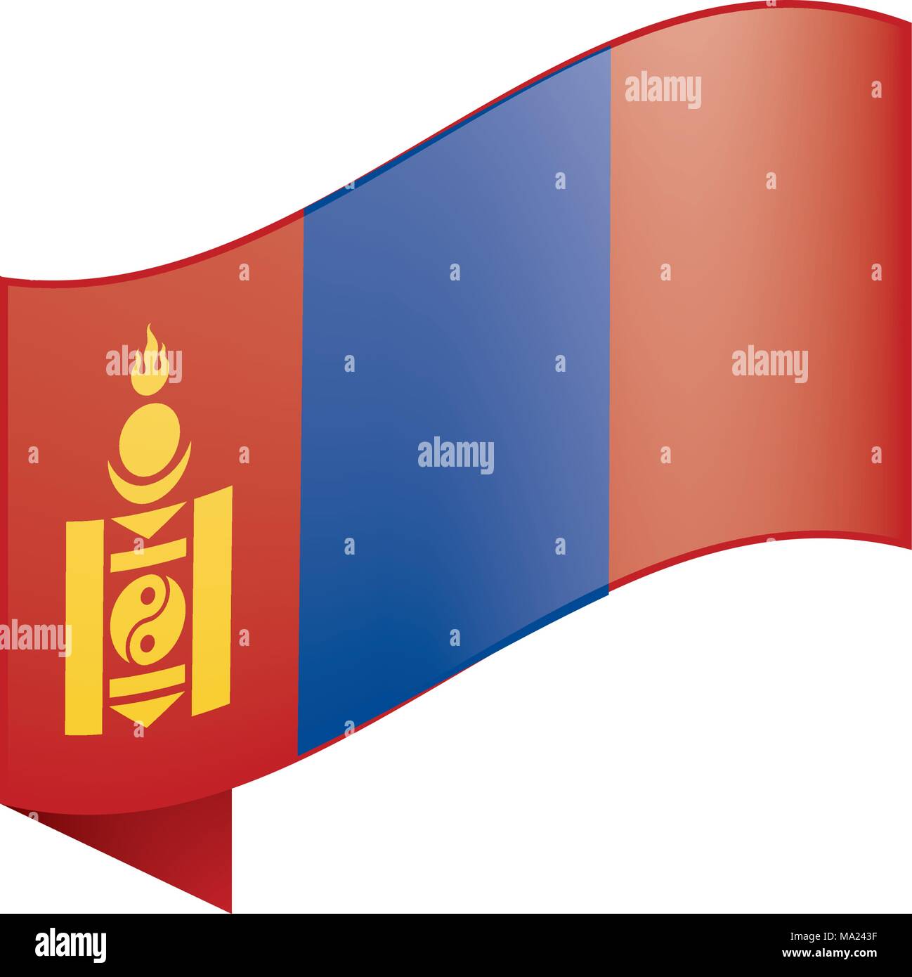 Mongolia flag, vector illustration Stock Vector Image & Art - Alamy